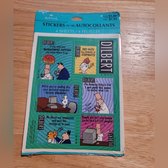 Hallmark | Office | Vintage Dilbert Stickers | Poshmark